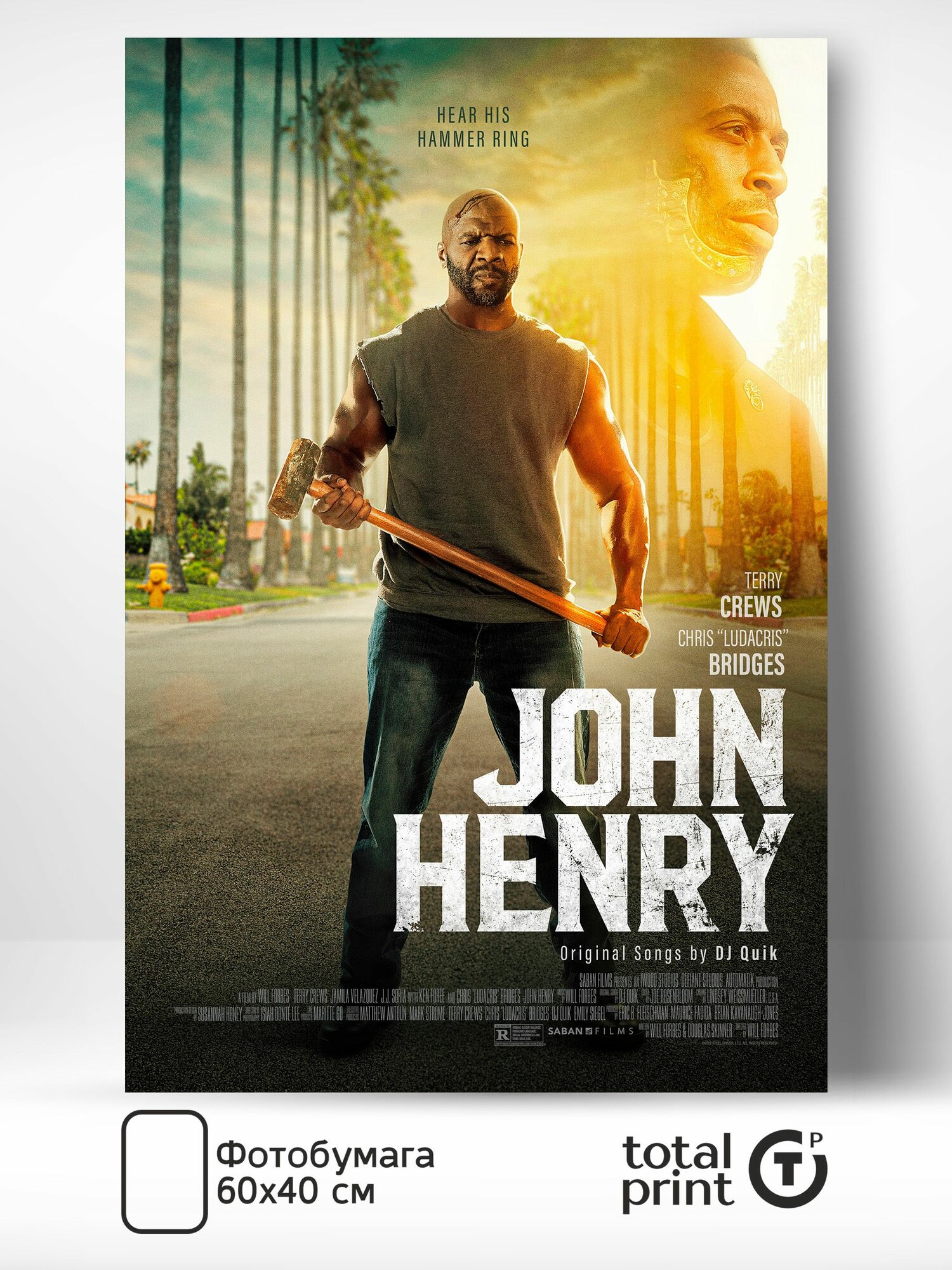 TotalPrint Постер для интерьера по фильму, 60х40см, Джон Генри