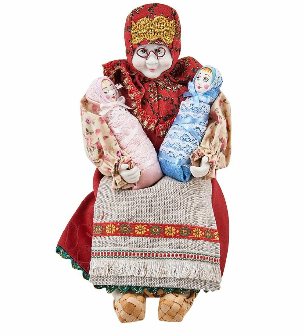 Кукла-шкатулка 'Бабушка с детьми'