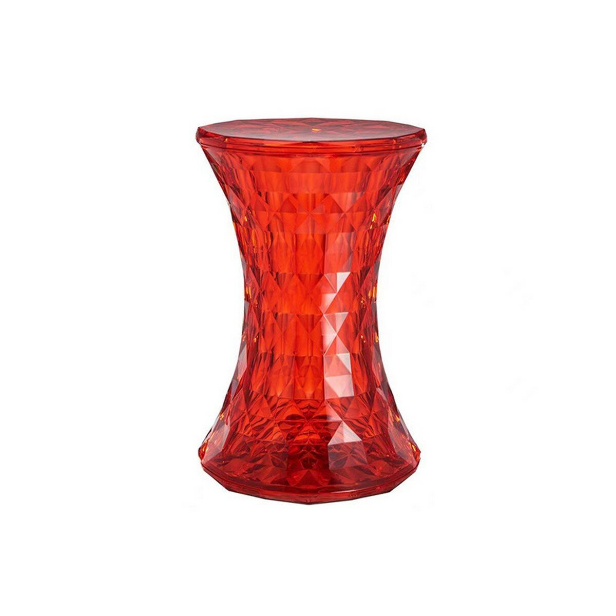 Табурет прозрачный в стиле Kartell Stone stool из поликарбоната (красный)