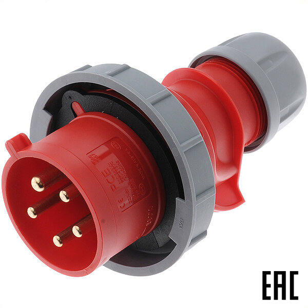 Вилка кабельная 3Р+N+E 32А 415В IP67 PCE 0252-6