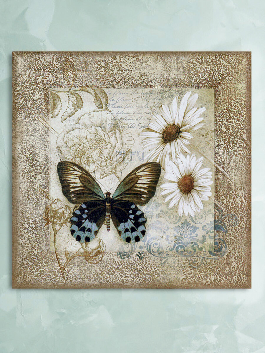 Картина на стену для интерьера Декарт настенный декор панно в раме багете в гостиную ванную детскую для офиса лофт пейзаж абстракция