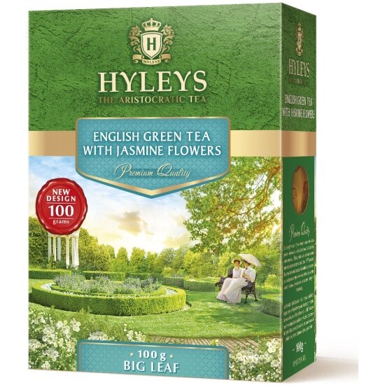 Чай зеленый Hyleys Хэйлис () "Английский Зеленый с жасмином" крупнолистовой 100 г