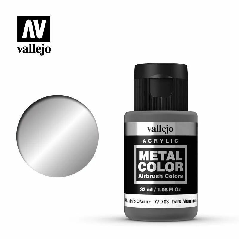 Краска Vallejo серии Metal Color - Dark Aluminium, металлик (32 мл)