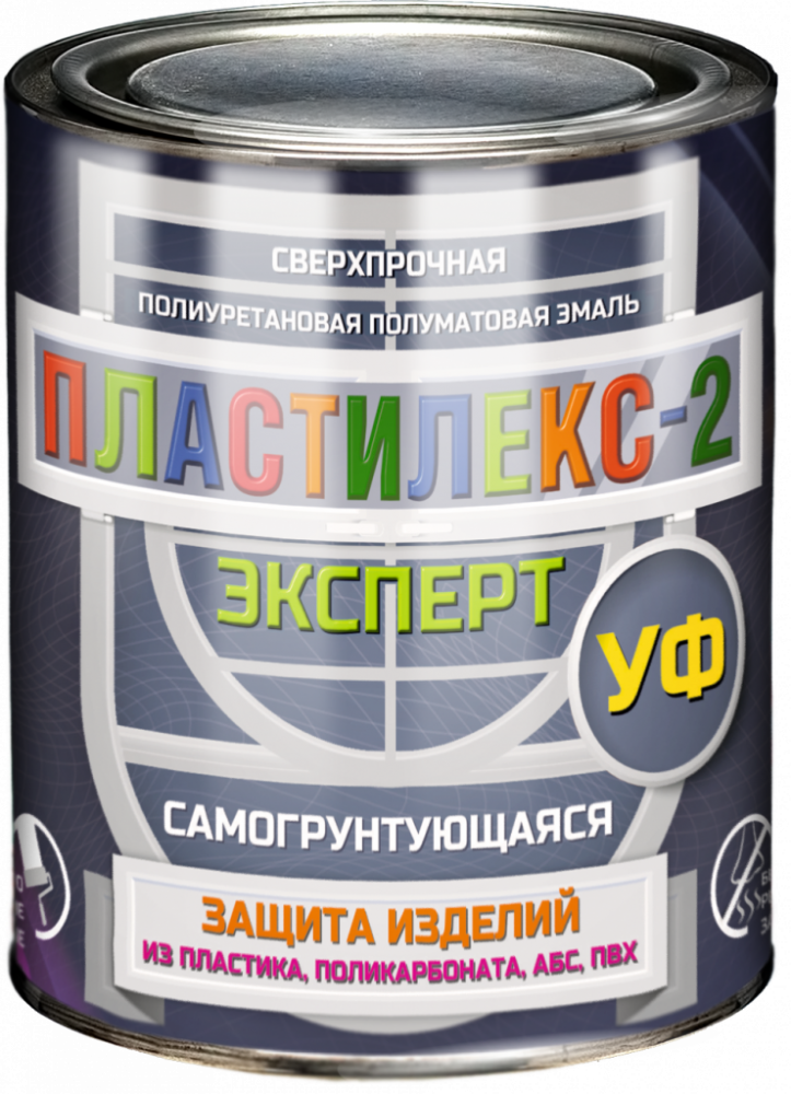 Эмаль Красковия Пластилекс-2 Эксперт (УФ) 3кг Белая, Сверхпрочная Полиуретановая, без Запаха для Пластика