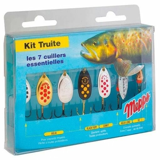 Набор вращающихся Блёсен Mepps Aglia Kit TRUITE (7 штук)