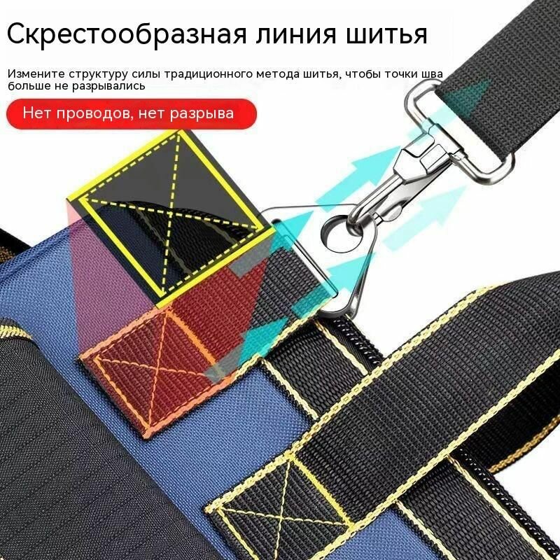 Ящик для инструментов , из Оксфорда, клепаное усиление, 46х25х30 см, до 3 кг — фото 1