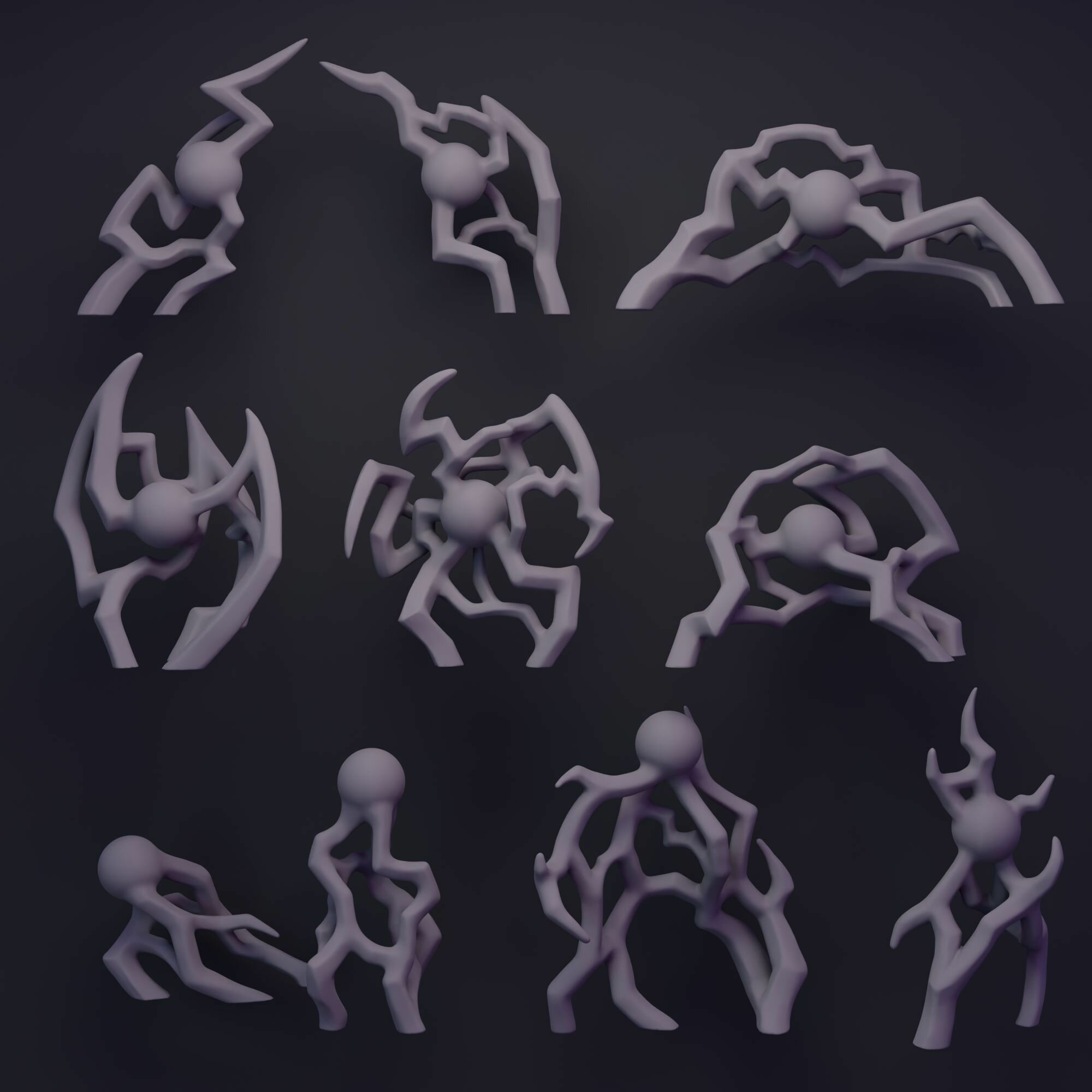 Миниатюры в наборе "Энергия" (магия, молния, террейн) Warhammer Вархаммер НРИ Wargame Варгейм Террайн, украшения баз Масштаб 32мм Высота 9-17мм