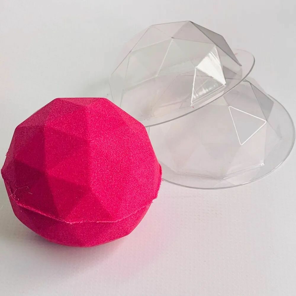 Формочка для мыла, шоколада, мармелада: Ломаный шар форма для бомбочки Молд из толстого пластика