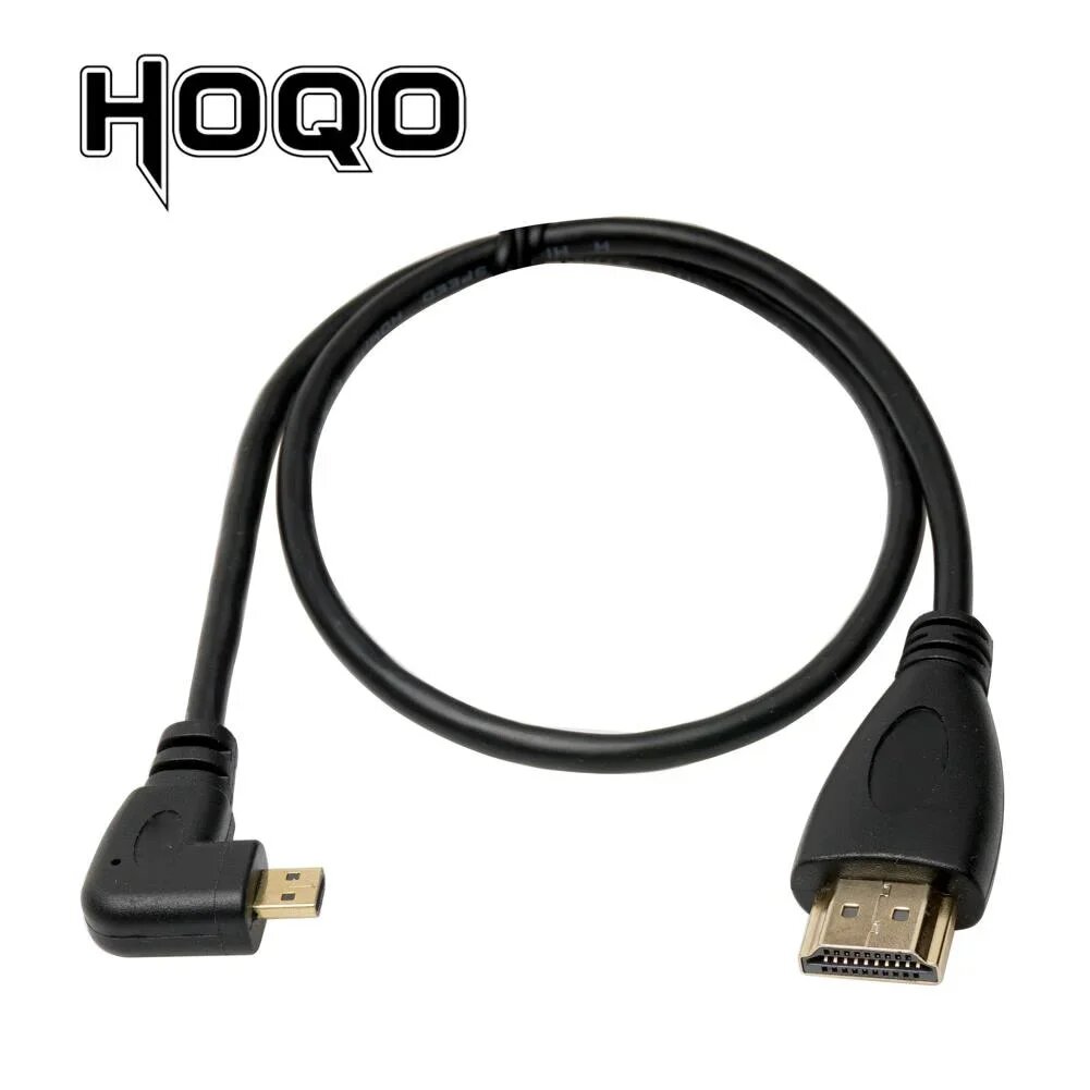 Кабель Micro HDMI на HDMI 90 градусов 50/150 см Micro Left, 0.5m