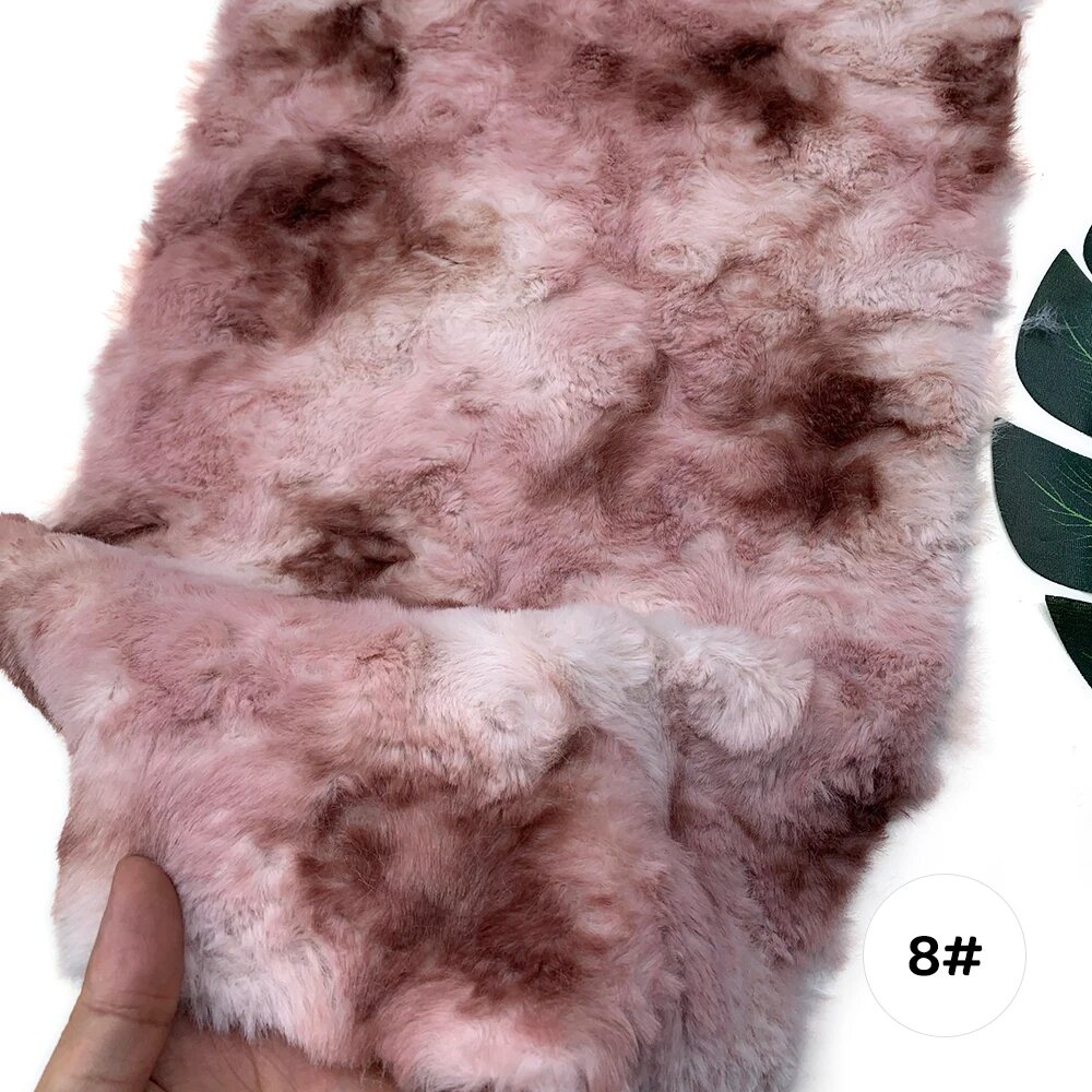 Плюшевая ткань ZYFMPTEX "Мех кролика", 10 цветов, 25*45 см 08