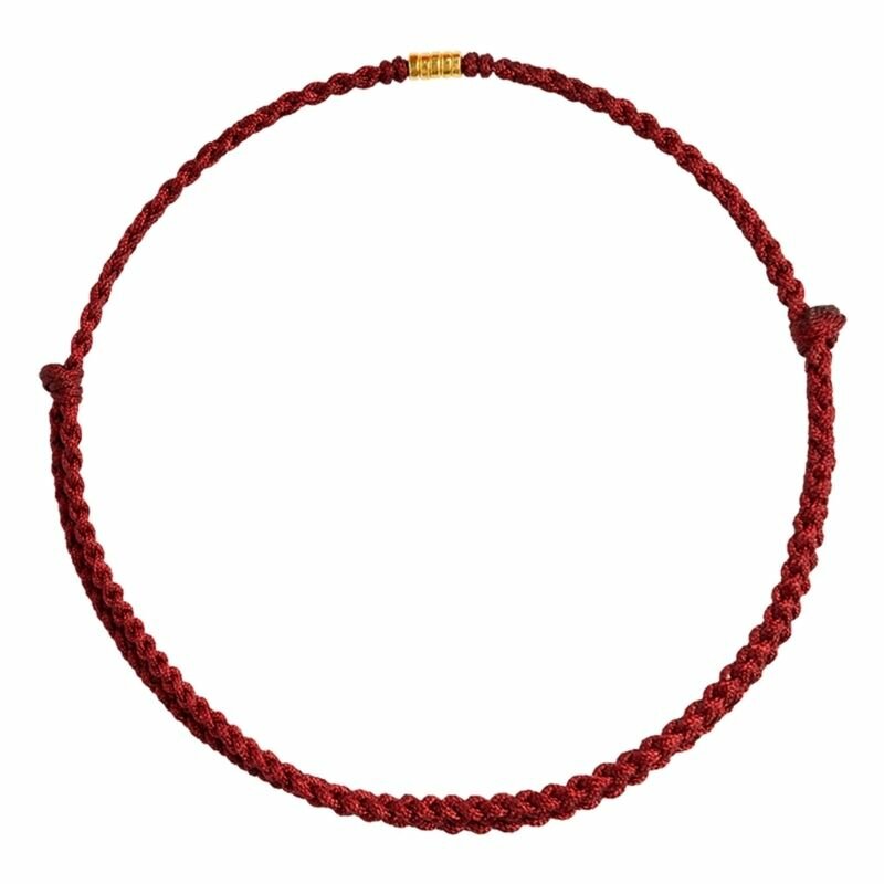 Маленькая круглая бусина из красной веревки lucky hand rope-Красное вино