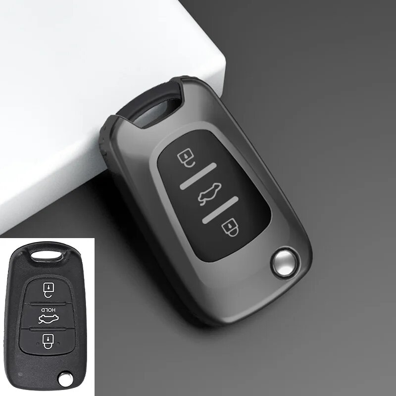 Чехол для ключей Hyundai Kia серый, ТПУ