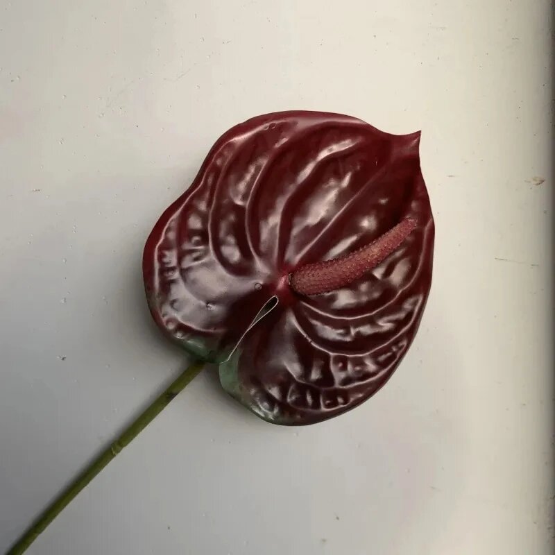 Искусственный цветок Антуриум Андреянум Линд 3D печать Бордовый, Dark Black and Red