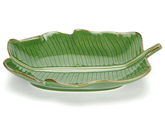 6195 FISSMAN Блюдо глубокое GREEN 35х24х6см (керамика)