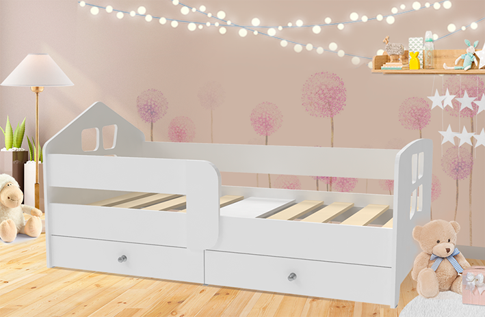 Кровать Домик Бабочка Белый