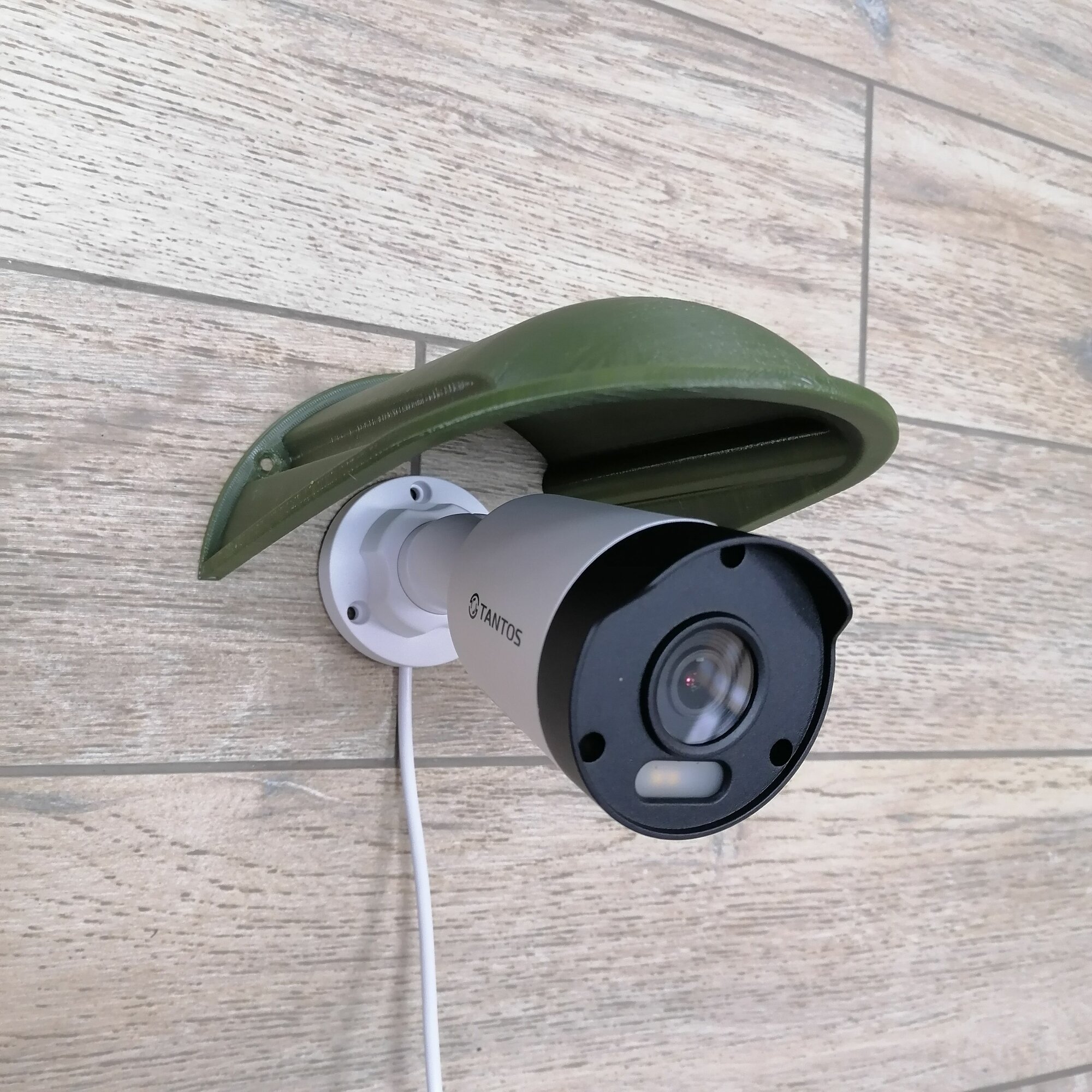 Уличный защитный козырек для камеры видеонаблюдения, розетки, выключателя Ракушка-XL 3D-печать HIKVISION HIWATCH DAHUA (Хаки) защита камеры от дождя, льда, снега