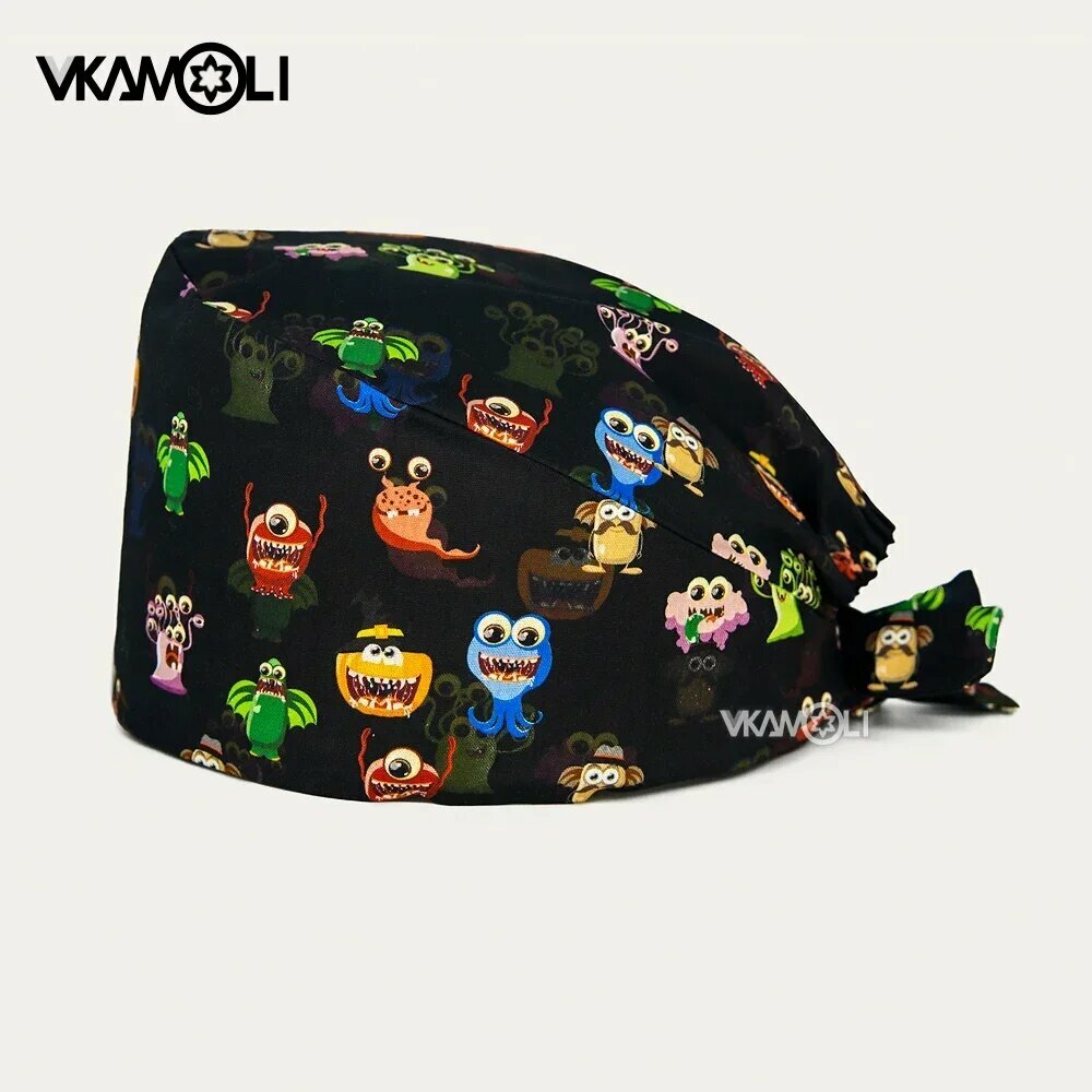 Хирургическая шапочка с принтом Halloween, цвет hat