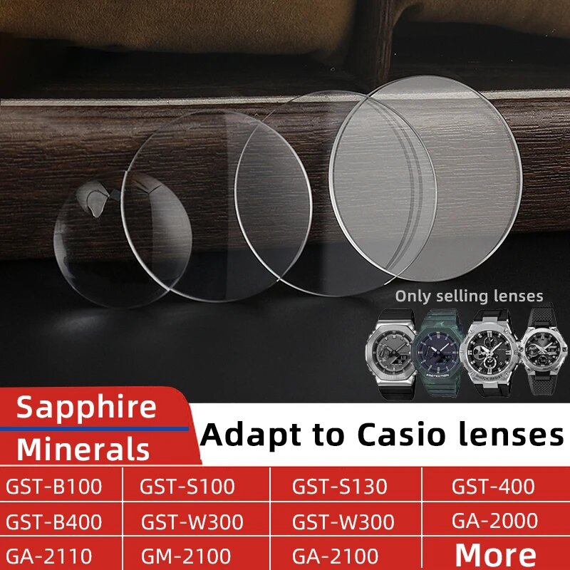 Стекло сапфировое 35x3.0mm для Casio GST-B100/S130/400