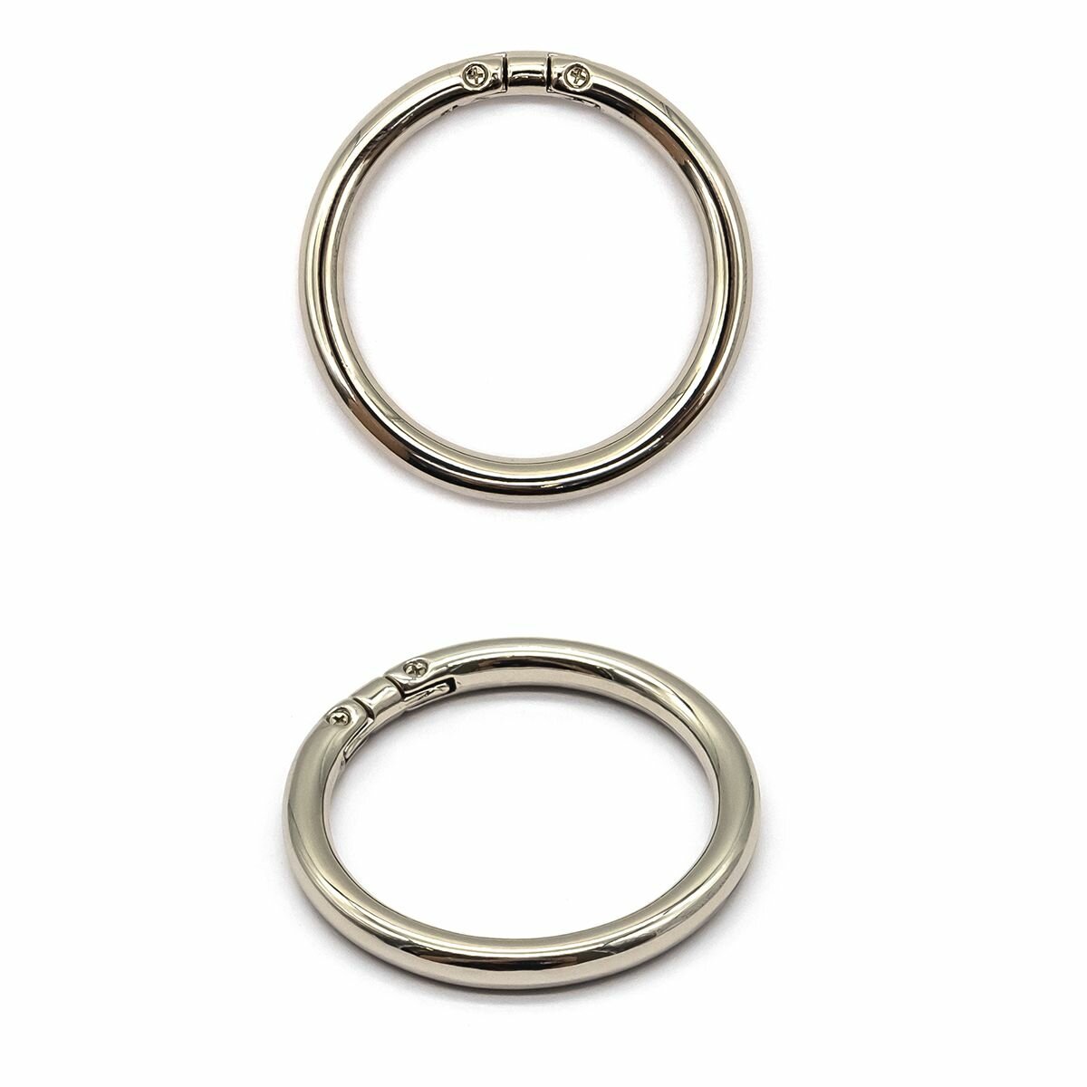 69255 Кольцо разъемное на винтах 40мм (50*50мм) металл, никель BIG