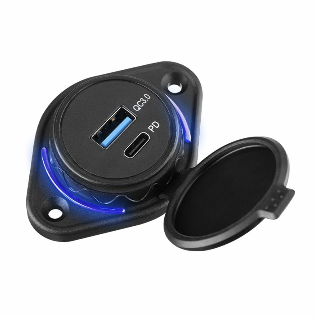 USB-розетка Type C 12V 24V PD18W
