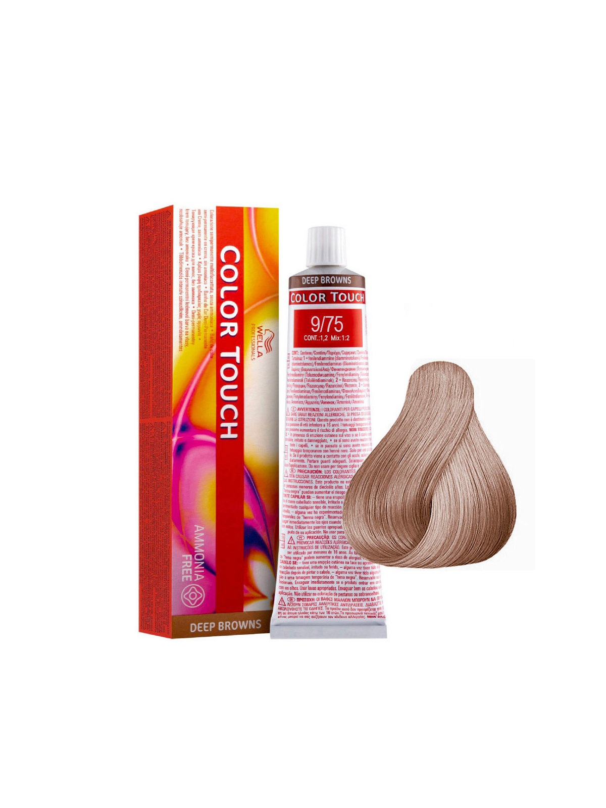 Wella Color Touch 9/75 - Тонирующая краска без аммиака очень светлый блонд коричнево-красный 60 мл