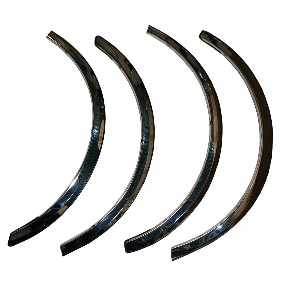 Хромированные накладки на арки колес Citroen C4L 2013+ короткие / Ситроен С4Л 2013+