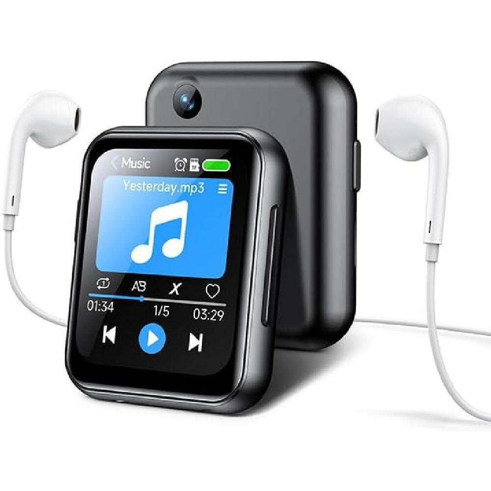 МП3-плеер с 128 ГБ TF-картой, цифровой камера FHD 720p, беспроводной технологии Bluetooth 5.4 с безпотерьным звуком, 2" сенсорный экран