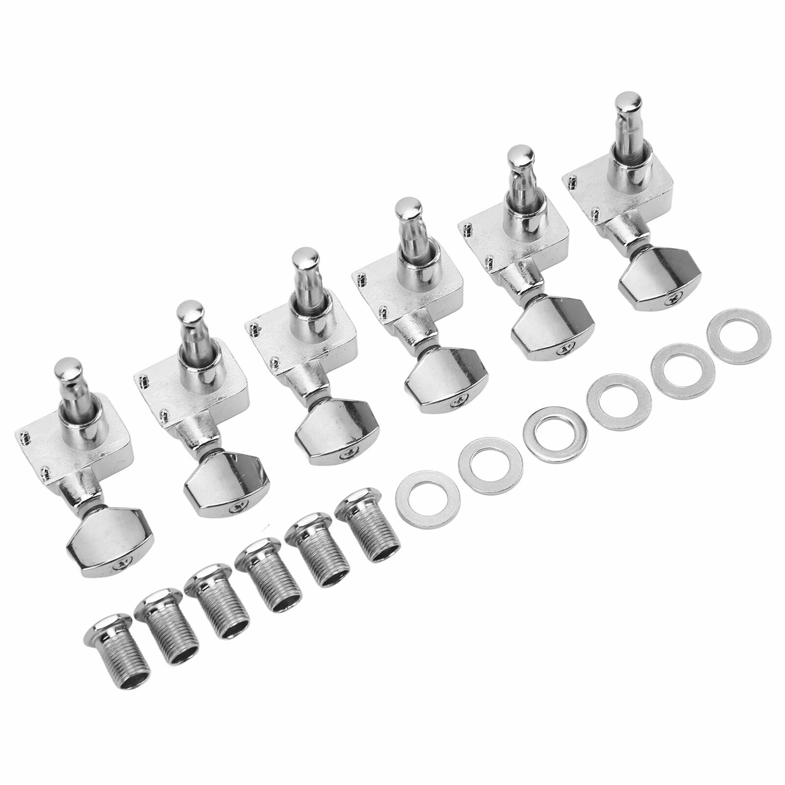 6 Sets Guitar Tuning Peg Closed String Tuner Key Machine Head Set Kit for Fender Electric