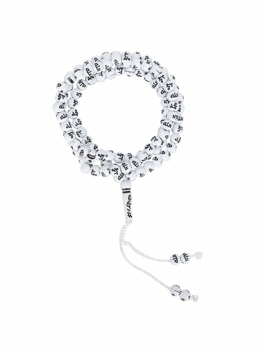 Мусульманские четки из 99 зерен, исламские молитвенные четки из белой смолы с позолотой, идеально подходят для поклонения и ежедневной молитвы, религиозные предметы