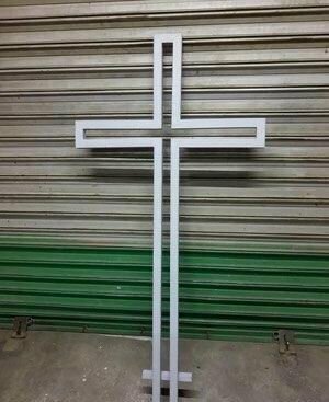 Крест металлический высота 1,5м черный цвет