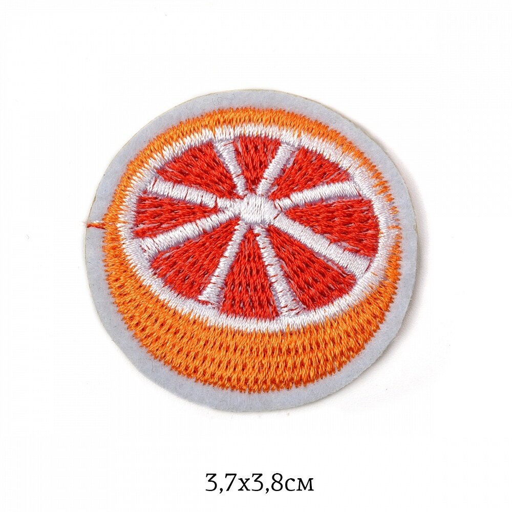 Аппликация пришивная TBY Апельсин, 3,7х3,8см, 10 шт (TBY.2307)