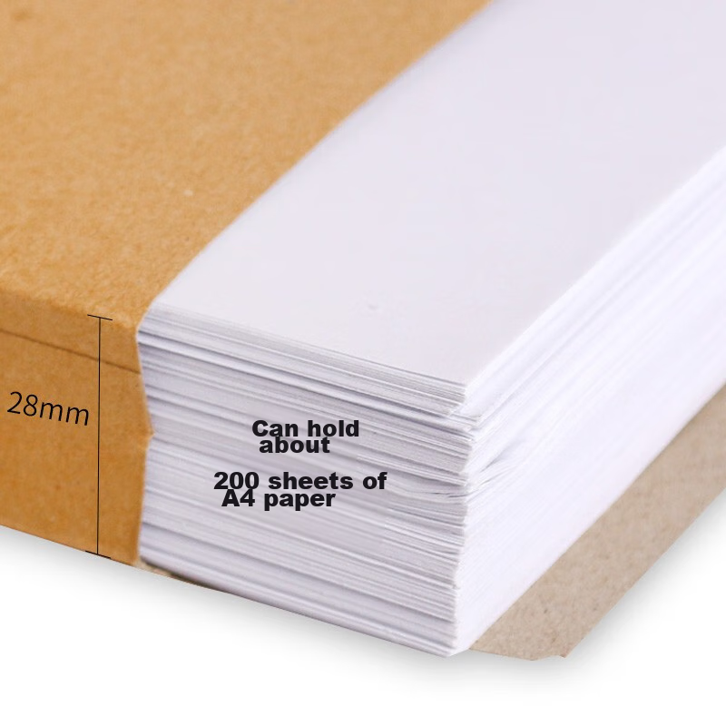 TANGO A4 Kraft Paper File Folders, 10 Pieces, 200g, 28mm Side Width, Document Folders, Tender Submission Folders, Storage Folders, Financial Office Stationery, Customizable, 9128