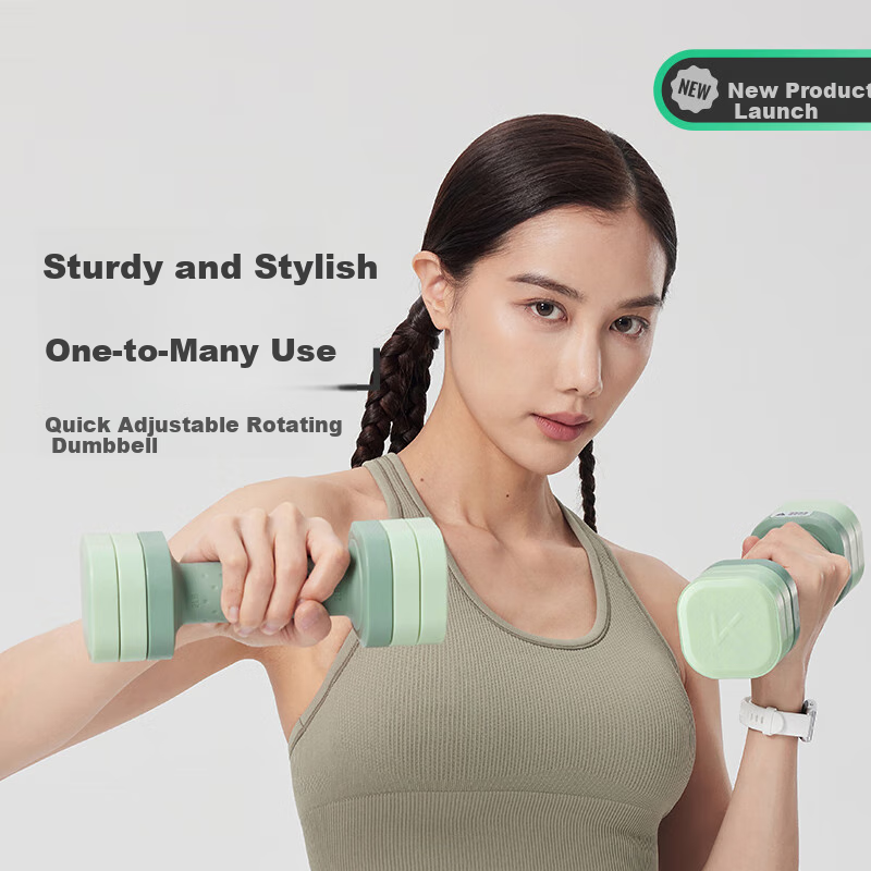 Keep Quick-adjust Dumbbell Adjustable Detachable Fitness Dumbbell Unisex Strength Training Dumbbell 6 lbs Pair