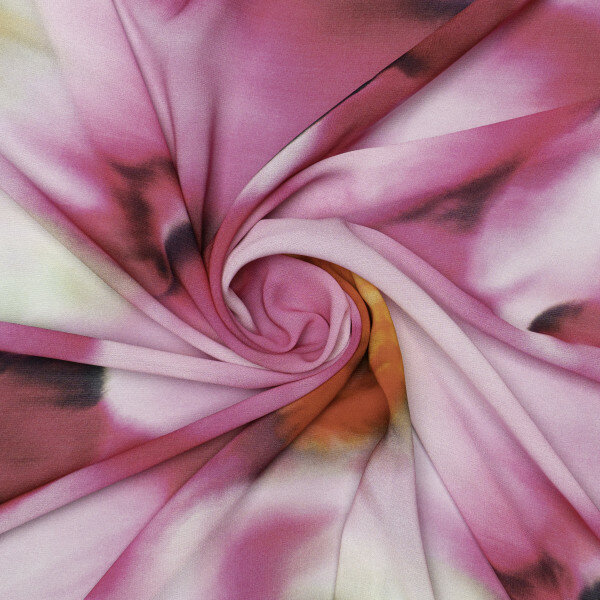 Вискоза 100%, Италия, фиолетово-белый принт