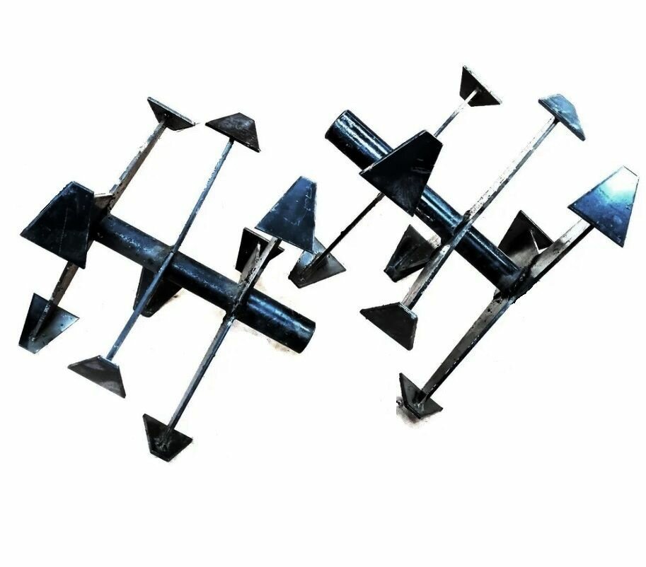 Фрезы - Гусиные Лапки вал 30 мм, 360/230 мм для мотоблока / культиватора Целина, Carver, Texas, Champion, Forza (3 ряда, втулка 85 мм) / 01.02.11.29