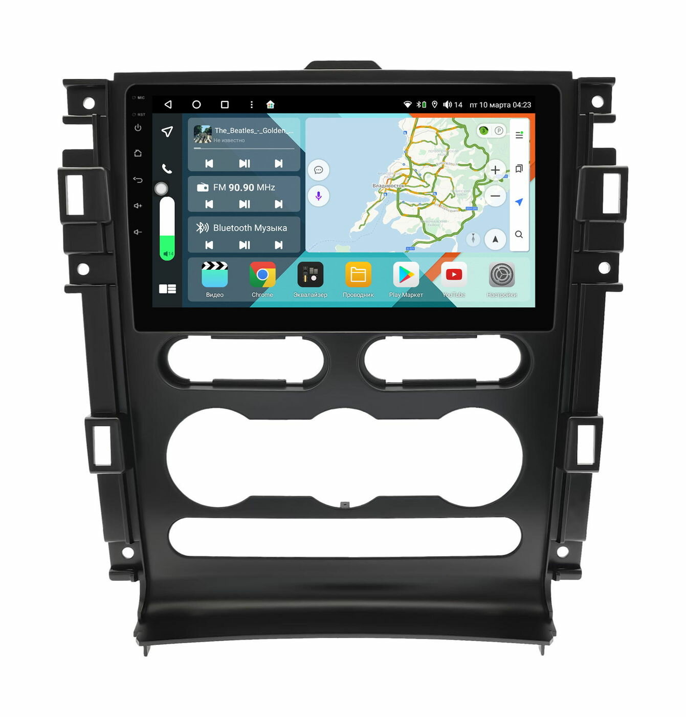 Магнитола Ford Mustang 2004 - 2009 9 дюймов, 4/64GB, 8 ядер, DSP, 4G, Android 10 / Wide Media