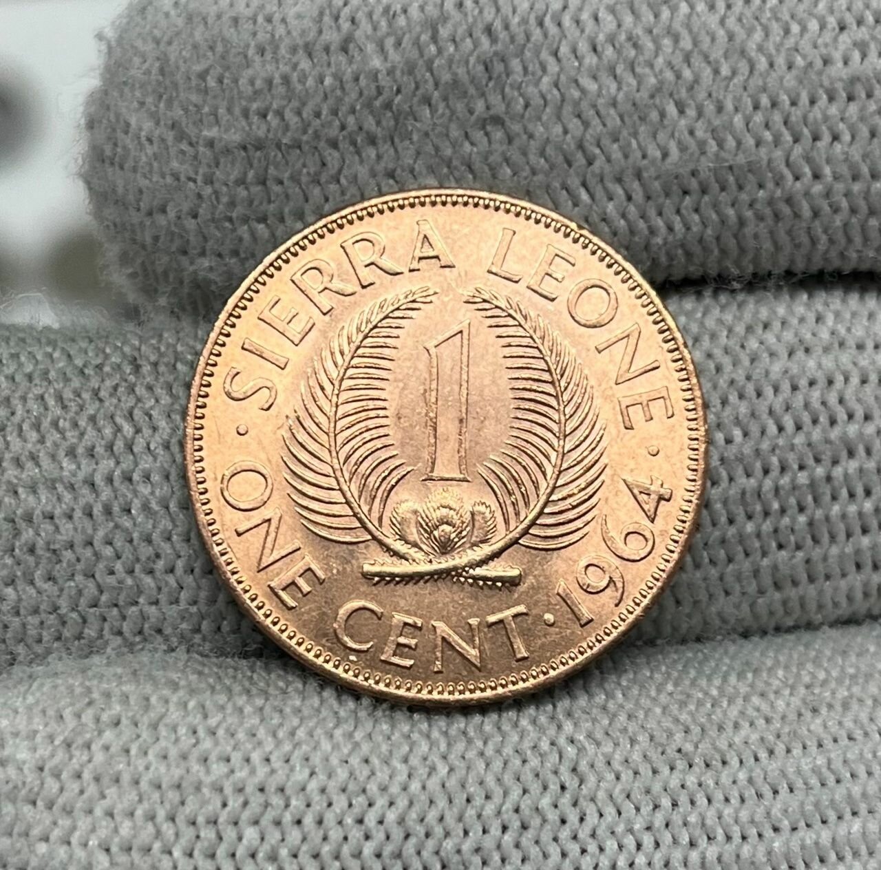 Сьерра-Леоне 1 цент 1964 года UNC