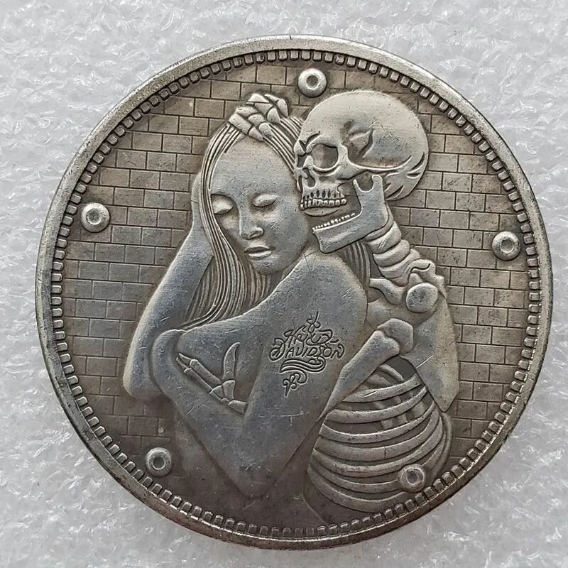Монета America Wanderer One Dollars ( Череп хобо)