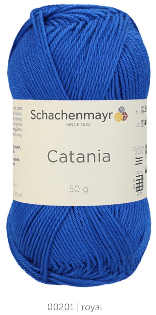 Catania /Катания/ пряжа Schachenmayr Originals, MEZ, 9801210 (00201, royal (королевский), синий)