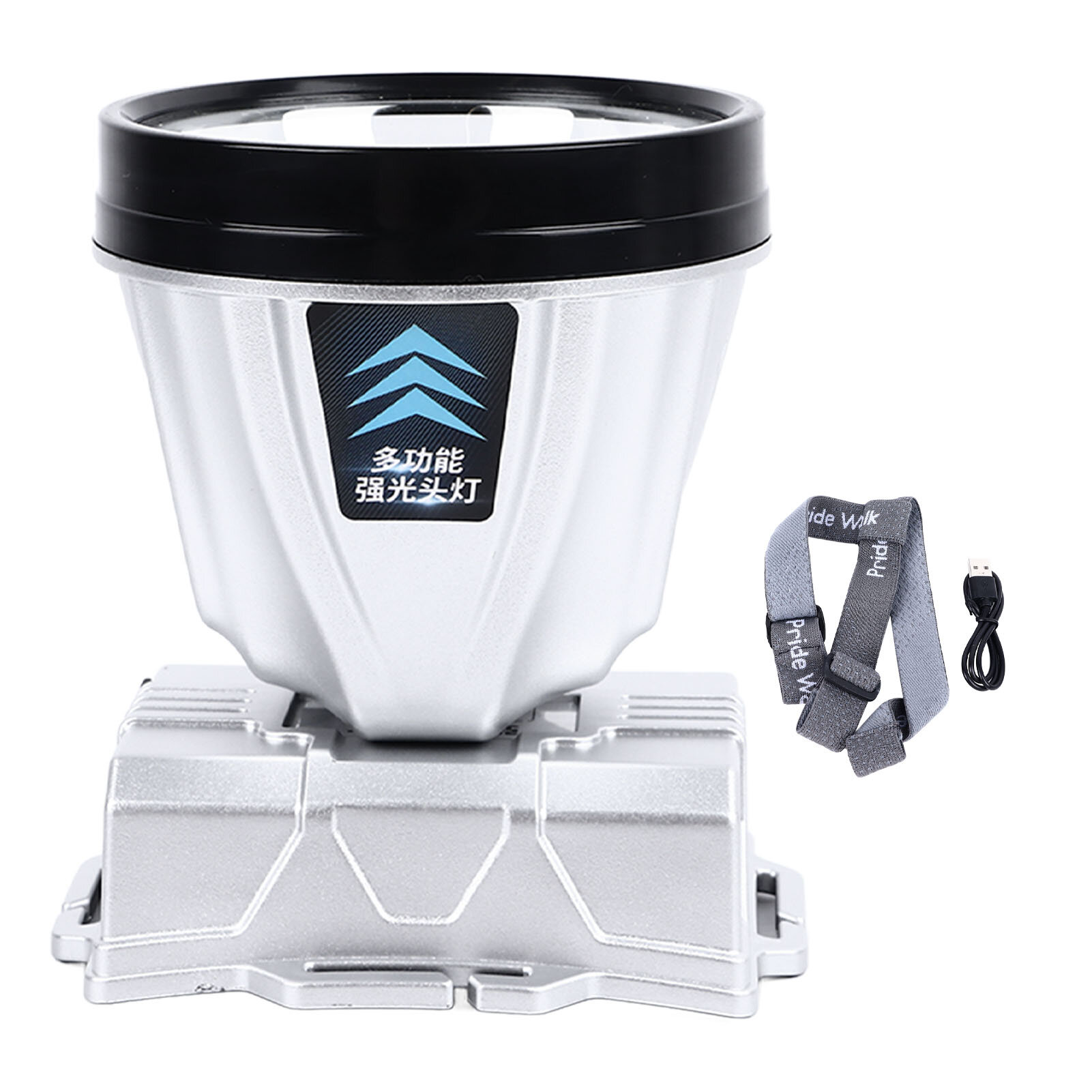 Супер яркая фара перезаряжается 800 мАч литий -ионная аккумуляторная батарея водонепроницаем