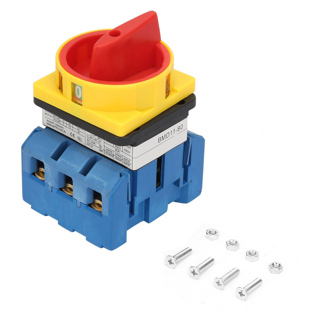 Автоматический выключатель нагрузки 80A/100A, 3-полюсный, 2-позиционный, поворотный кулачковый выключатель питания (80A)