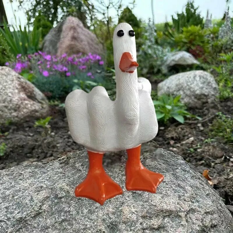 Интересная статуэтка из смолы в виде утенка, украшение для дома и улицы.