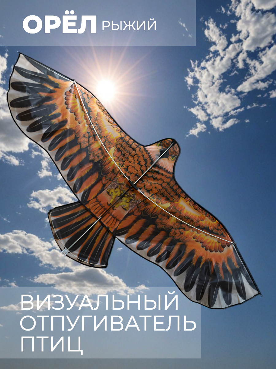 Орел рыжий ЛУК динамический визуальный отпугиватель птиц 150х70 см