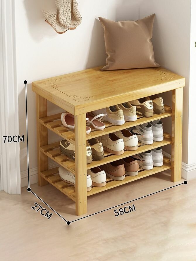 Вместительная влагостойкая деревянная обувная полка 3/4/5 уровней, шкаф для прихожей, органайзер для обуви
