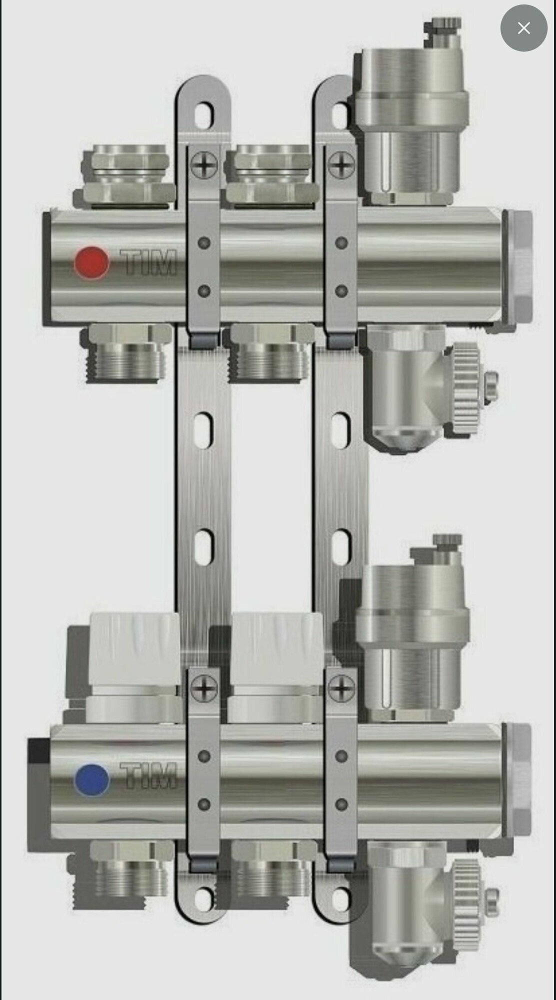 Распределительный коллектор на 2 контуров Tim KB002