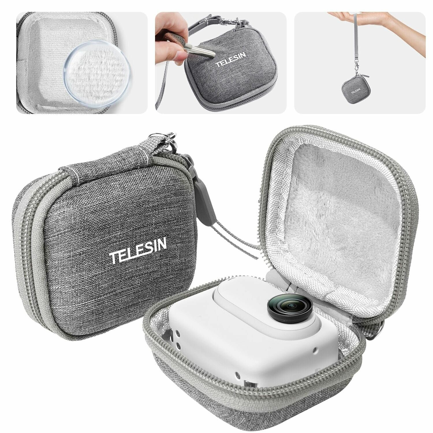 Telesin Защитный кейс для Insta360 GO 3 / 2; GoPro; DJI Action