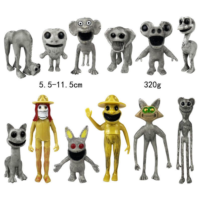 Уродский зоопарк Игровые наборы фигурки 12 штук，Freak Zoo игрушки украшения
