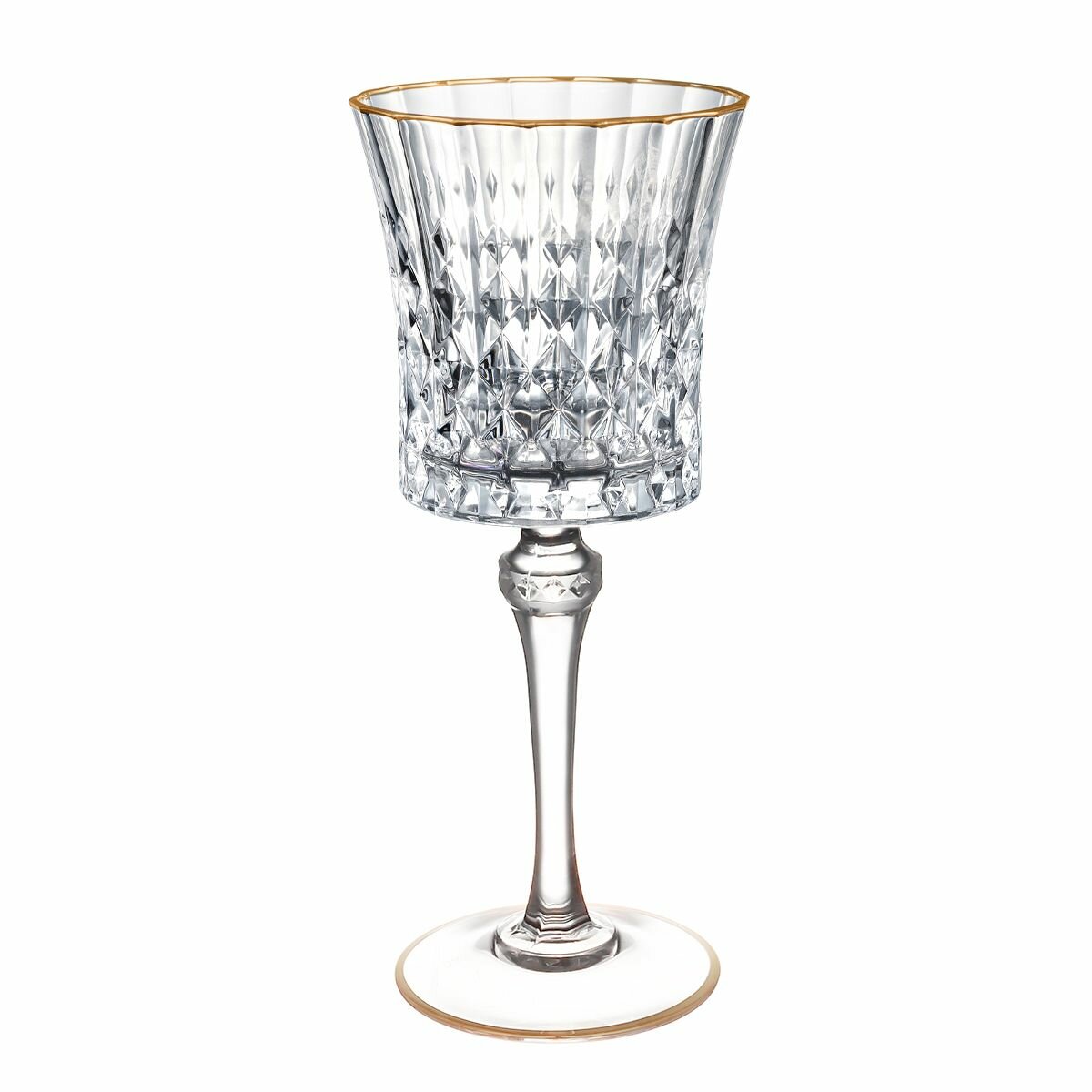Набор бокалов 270мл.6шт."Lady Diamond Eclat" голд(зол. ножка)