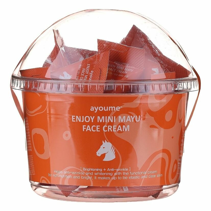 Крем Ayoume Enjoy Mini Mayu Face Cream, Набор кремов для лица с лошадиным жиром, 30*3 г