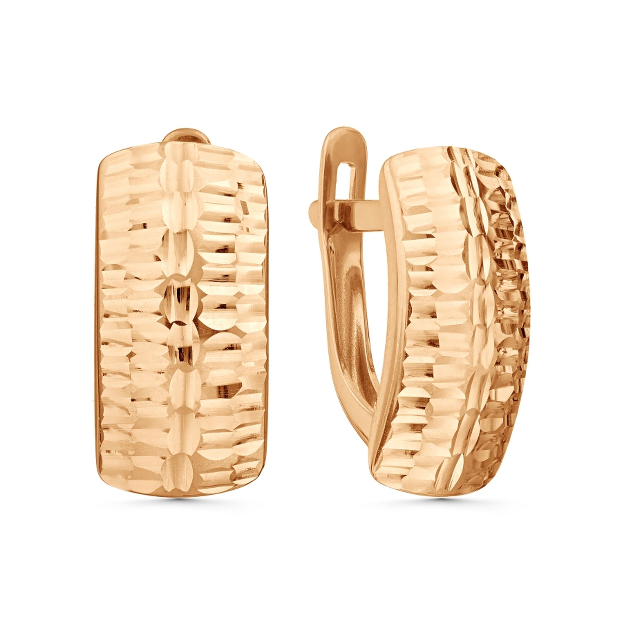 Серьги, красное золото, 585 проба